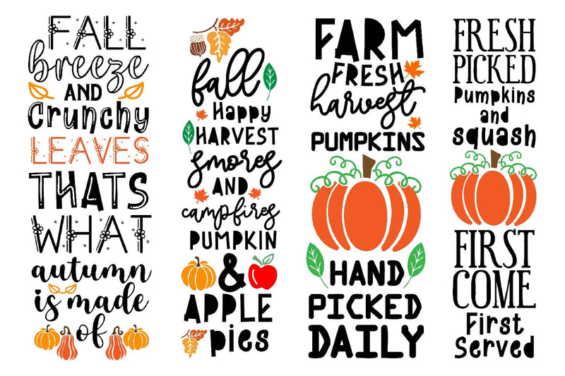 Fall vertical porch Sign svg Bundle, Autumn svgs - So Fontsy