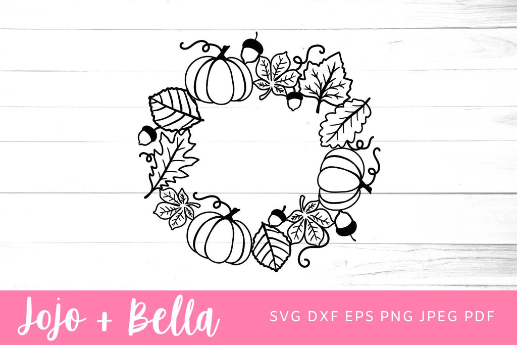 Fall Wreath SVG, Fall Leaves Svg, Fall Leaf Svg, Fall Leaves Png, Fall ...