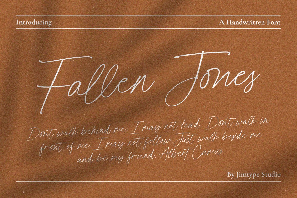 Fallen Jones | a Handwritten Font - So Fontsy