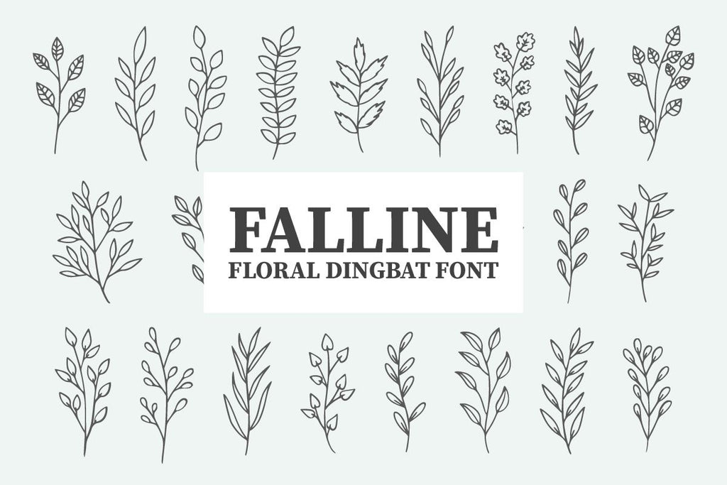 Fallin - A Floral Dingbat - So Fontsy