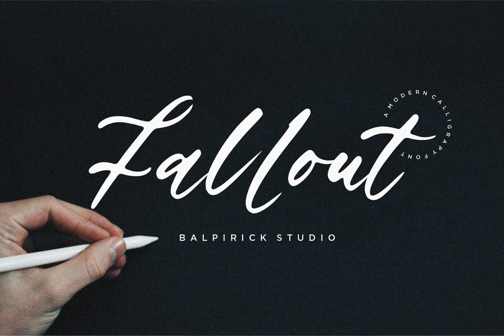 Fallout Modern Calligraphy Font - So Fontsy
