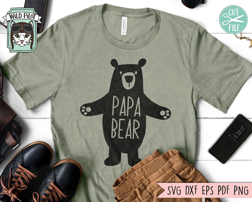Family Bear SVG files, Mama Bear svg, Baby Bear svg, Brother Bear ...