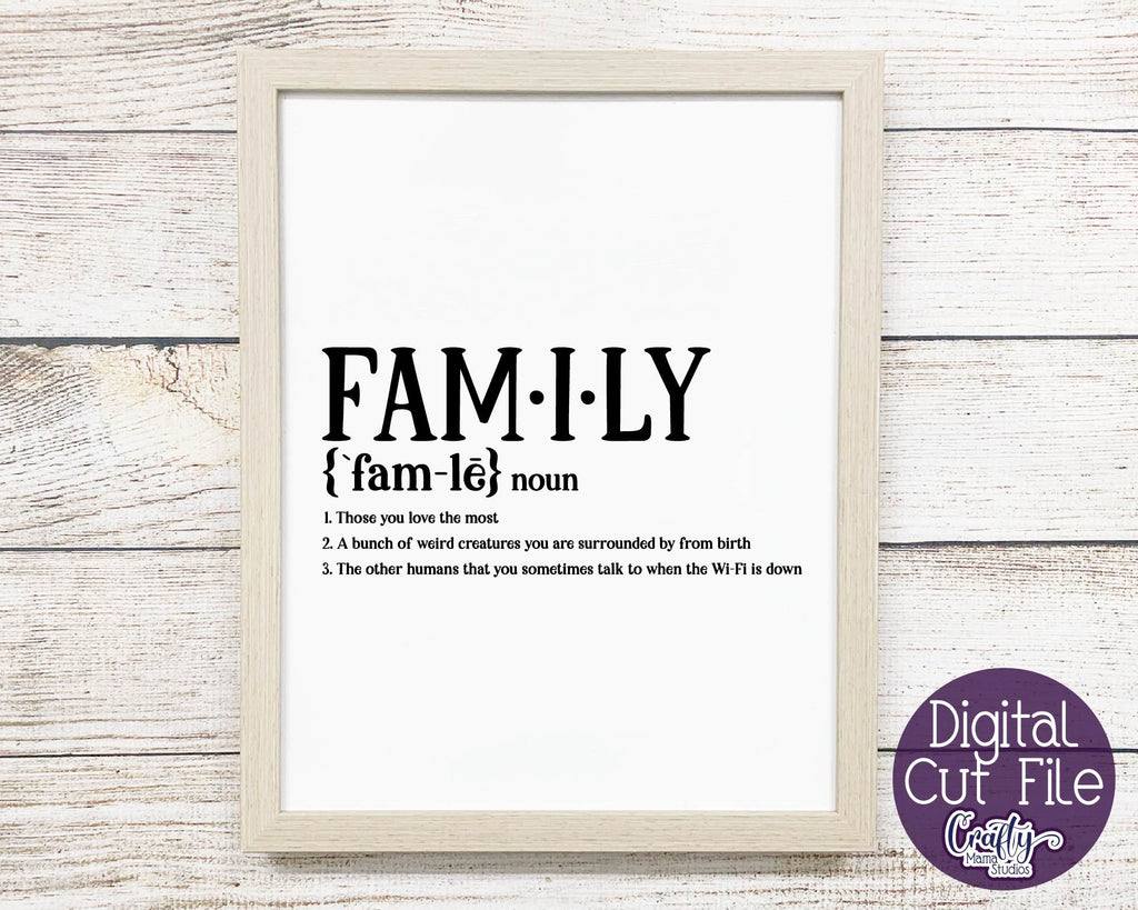 Family Definition SVG - Family SVG File - Funny Family SVG - So Fontsy