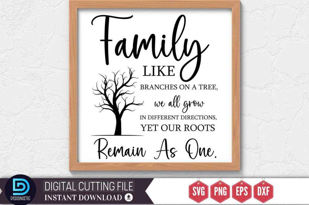 Family like branches on a tree, we all grow in different directions ...