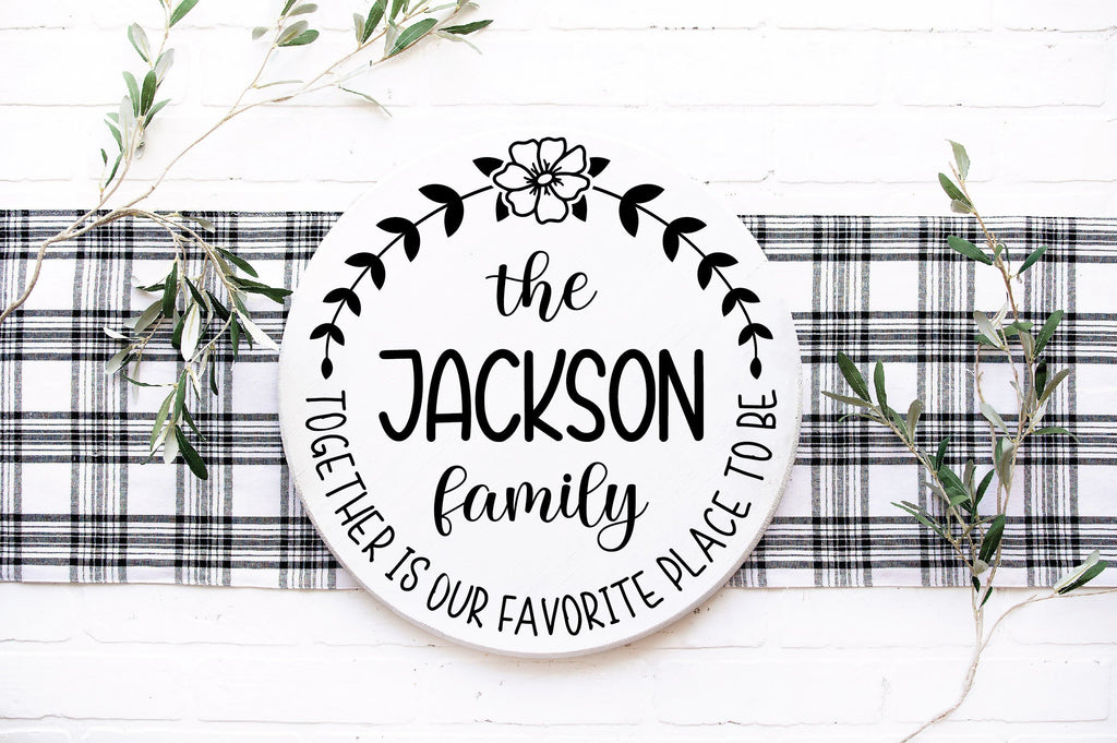 Family Monogram Bundle - 20 Round Sign SVG Files - So Fontsy