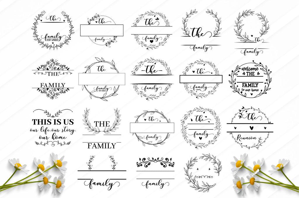 Family Monogram SVG Bundle - So Fontsy