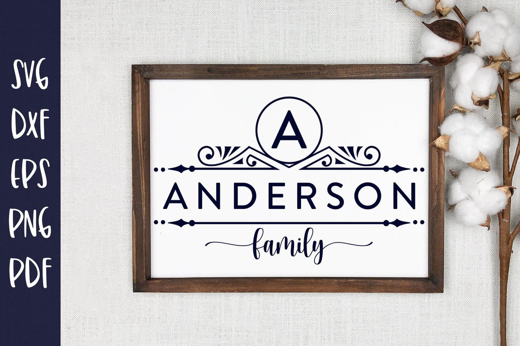 Family Monogram SVG, Split Monogram SVG - So Fontsy