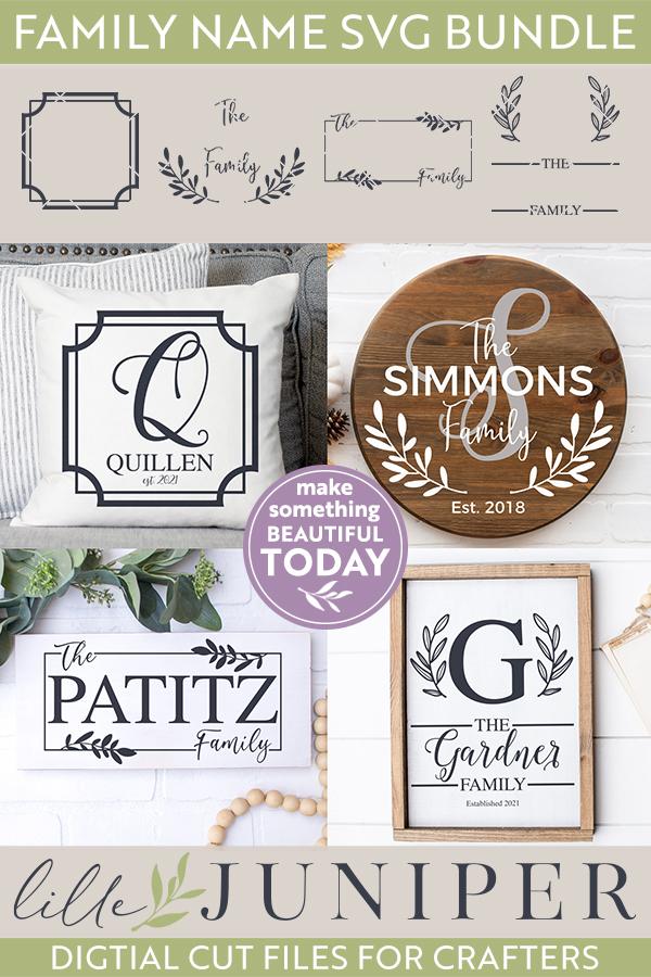 Family Name SVG Bundle | Last Name Sign Bundle - So Fontsy