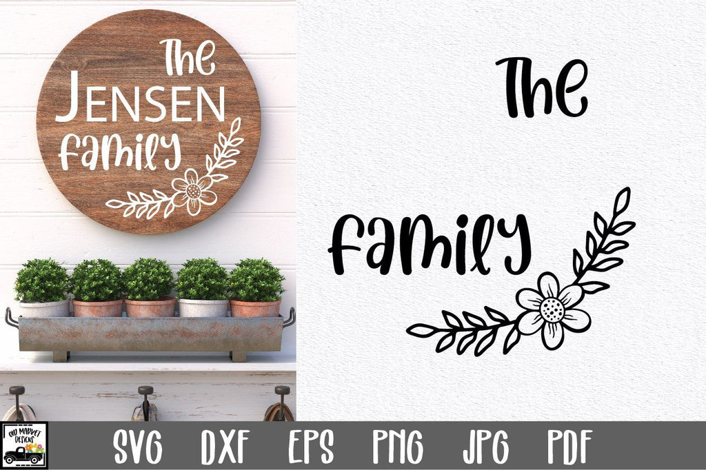 Family Name SVG File | Family Monogram Sign SVG File - So Fontsy