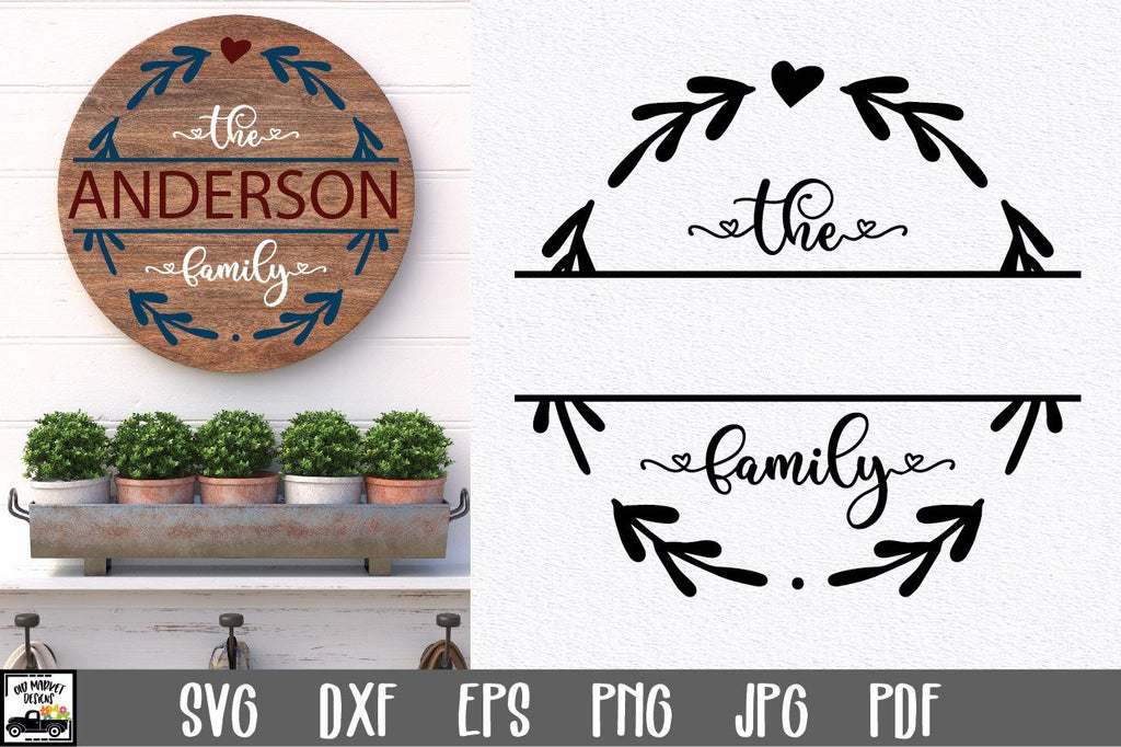 Family Name SVG File | Family Monogram Sign SVG File - So Fontsy