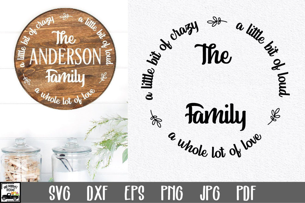 Family Name SVG File | Family Monogram Sign SVG File - So Fontsy