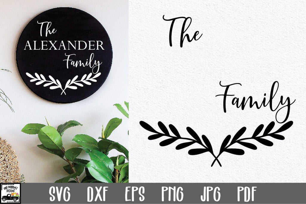 Family Name SVG File | Family Monogram Sign SVG File - So Fontsy