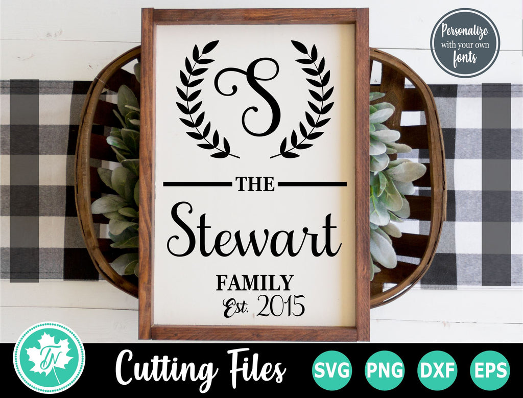 Family Name SVG | Last Name SVG | Monogram SVG - So Fontsy