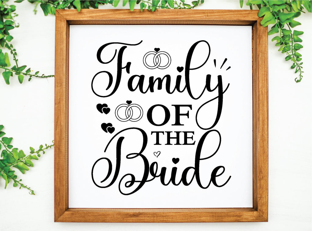 family of the bride SVG - So Fontsy