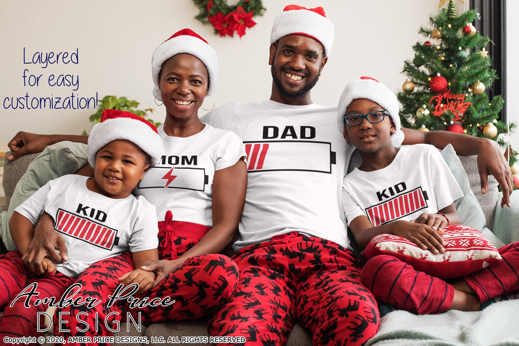 Family Pajamas SVG PNG DXF set | Christmas PJs SVGs for Mom Dad & Kids ...