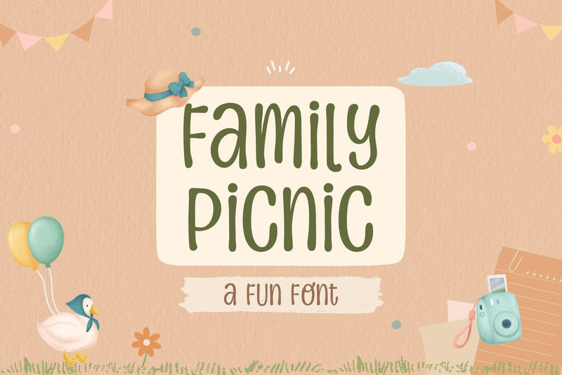 Family Picnic - a Fun Font - So Fontsy