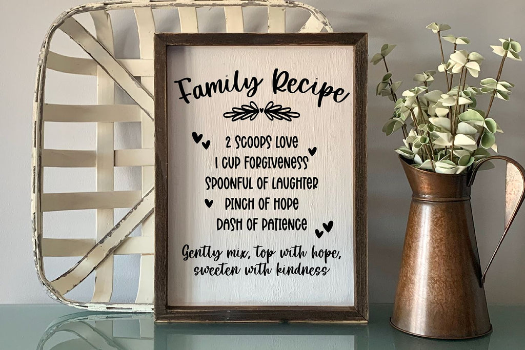 Family Recipe SVG | Family Kitchen Cut File - So Fontsy
