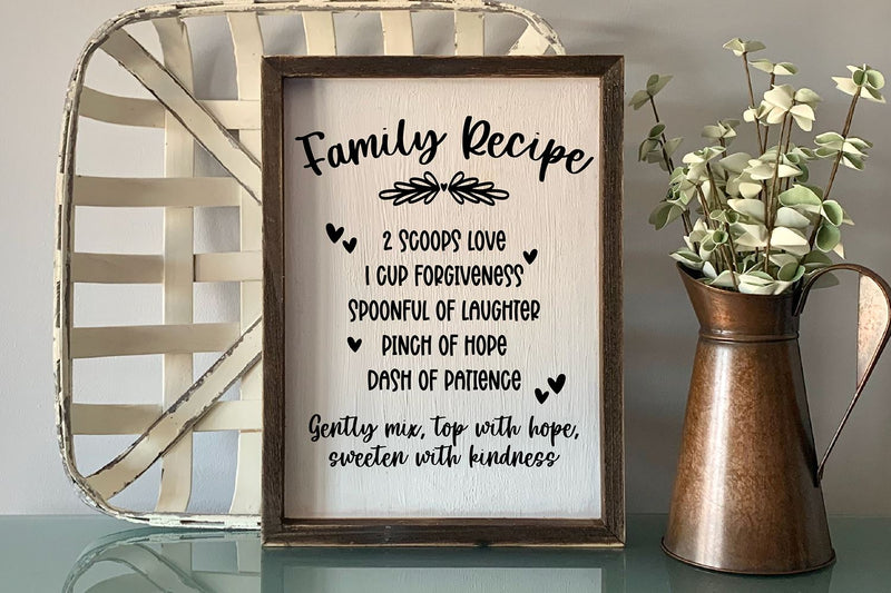 Family Recipe SVG | Family Kitchen Cut File - So Fontsy
