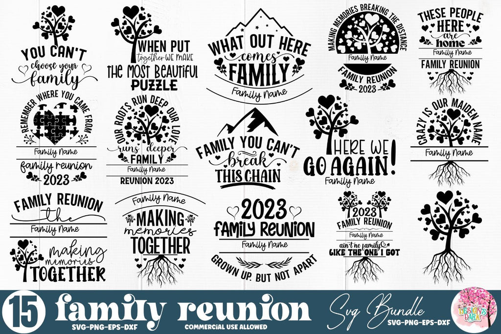 Family Reunion 2023 SVG Bundle - So Fontsy