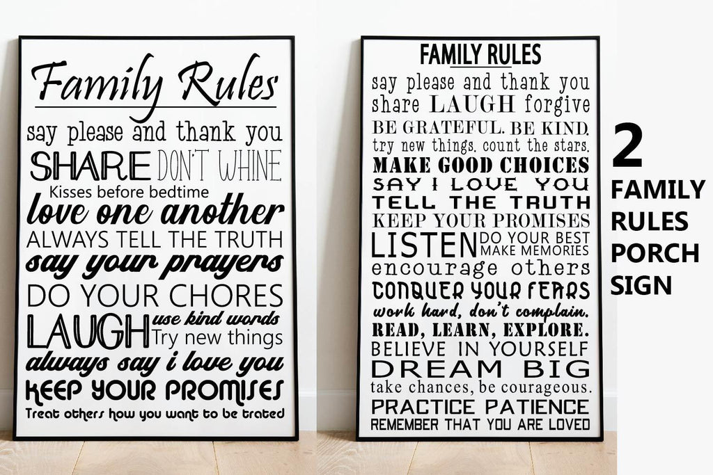 Family rules sign svg,Family Quote,family,svg,family svgs - So Fontsy