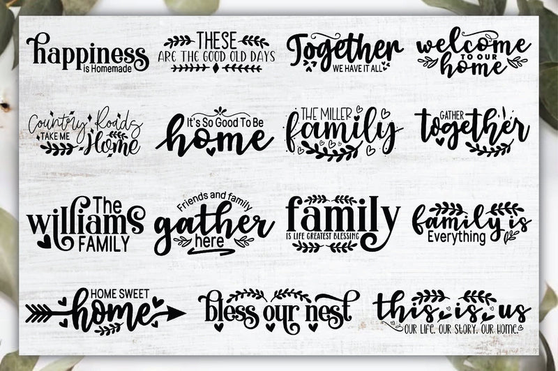 Family Sign SVG Bundle - So Fontsy