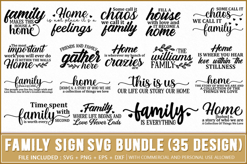 Family Sign SVG Bundle - So Fontsy
