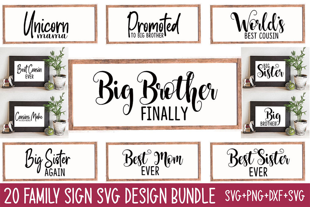 Family Sign Svg Design Bundle - So Fontsy