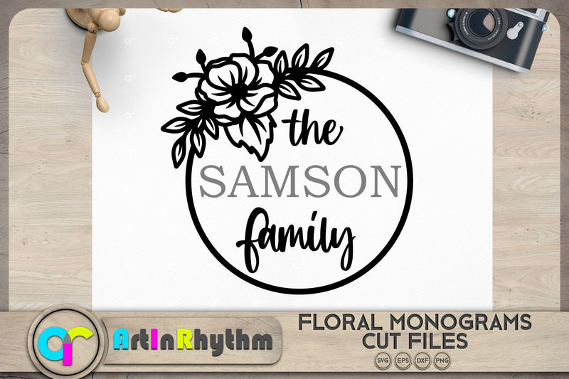 Family split monogram svg - So Fontsy