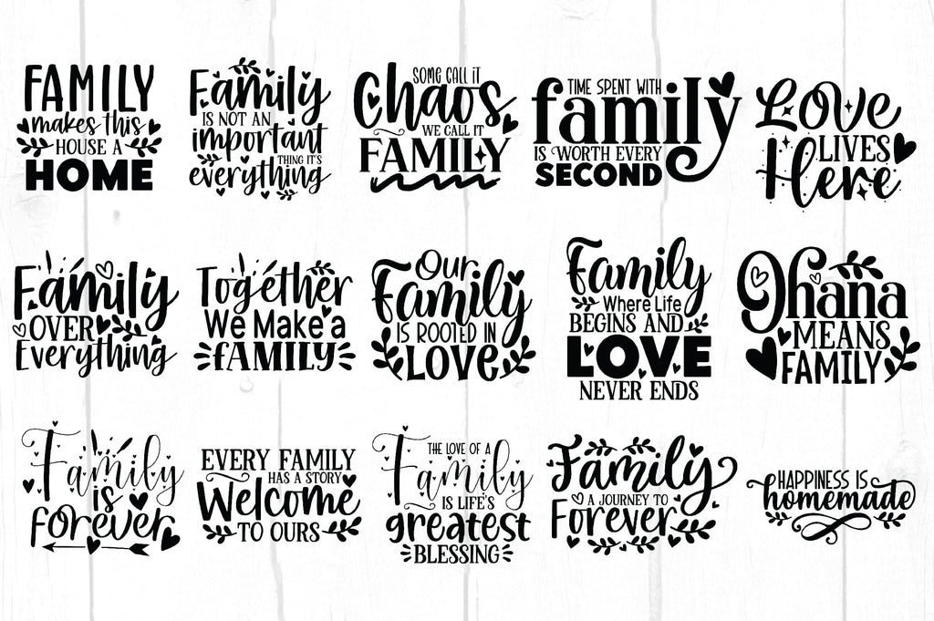 Family SVG Bundle - So Fontsy