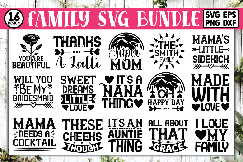 Family SVG Bundle - So Fontsy