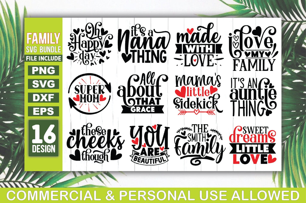 Family SVG Bundle - So Fontsy