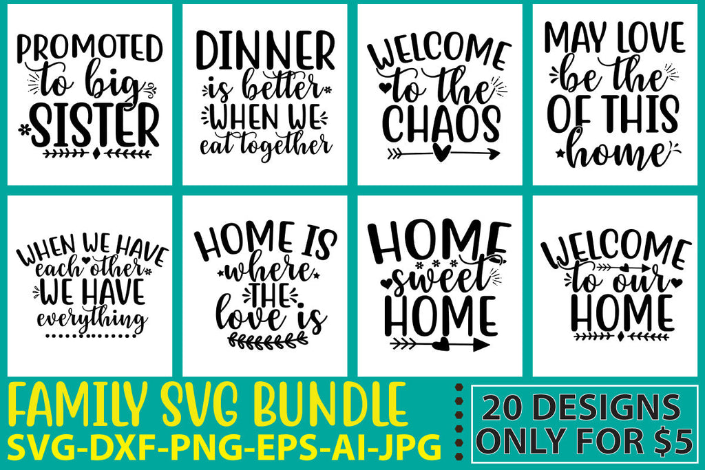 Family Svg Bundle - So Fontsy
