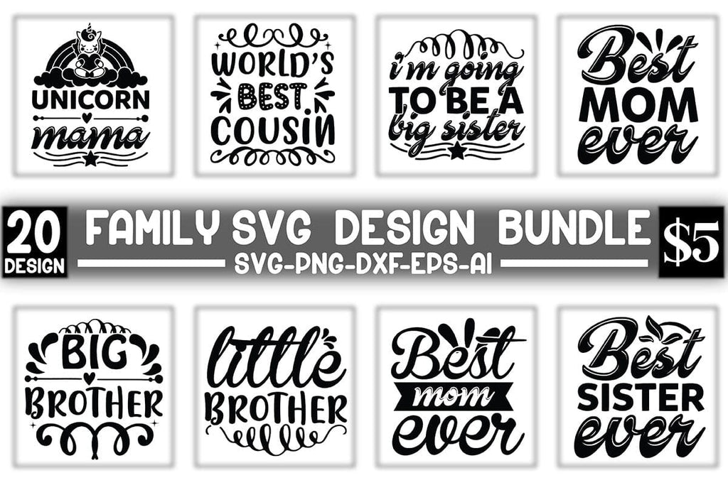 Family Svg Design Bundle - So Fontsy