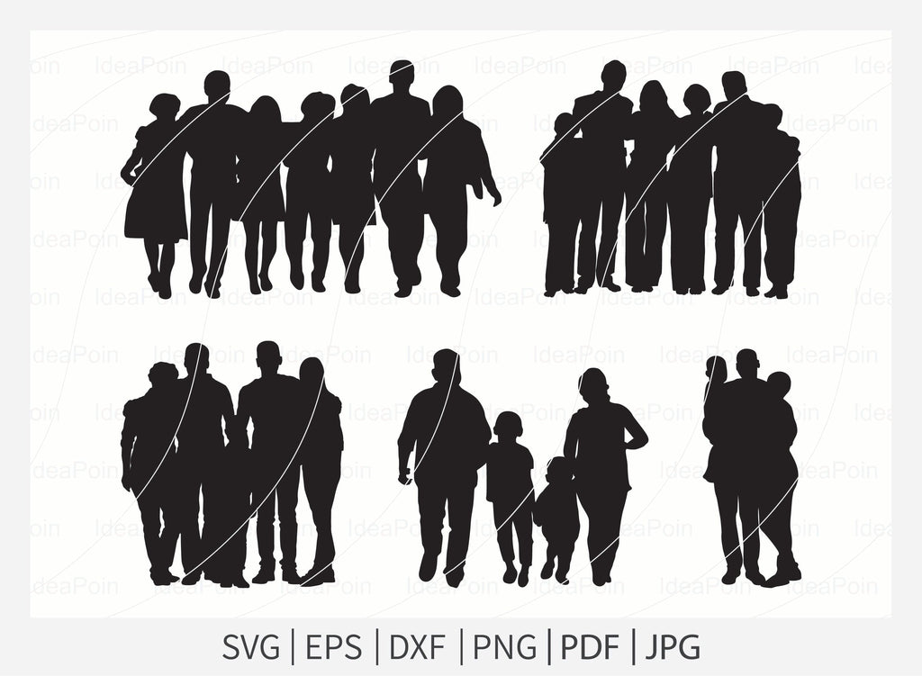 Family svg, Family Svg Bundle, People Svg, Family Silhouette, Family ...