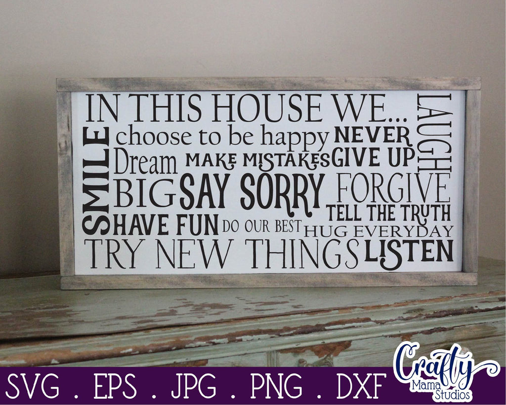 Family Svg - Love Svg - Inspirational Svg - Home Svg - Family Rules SVG ...