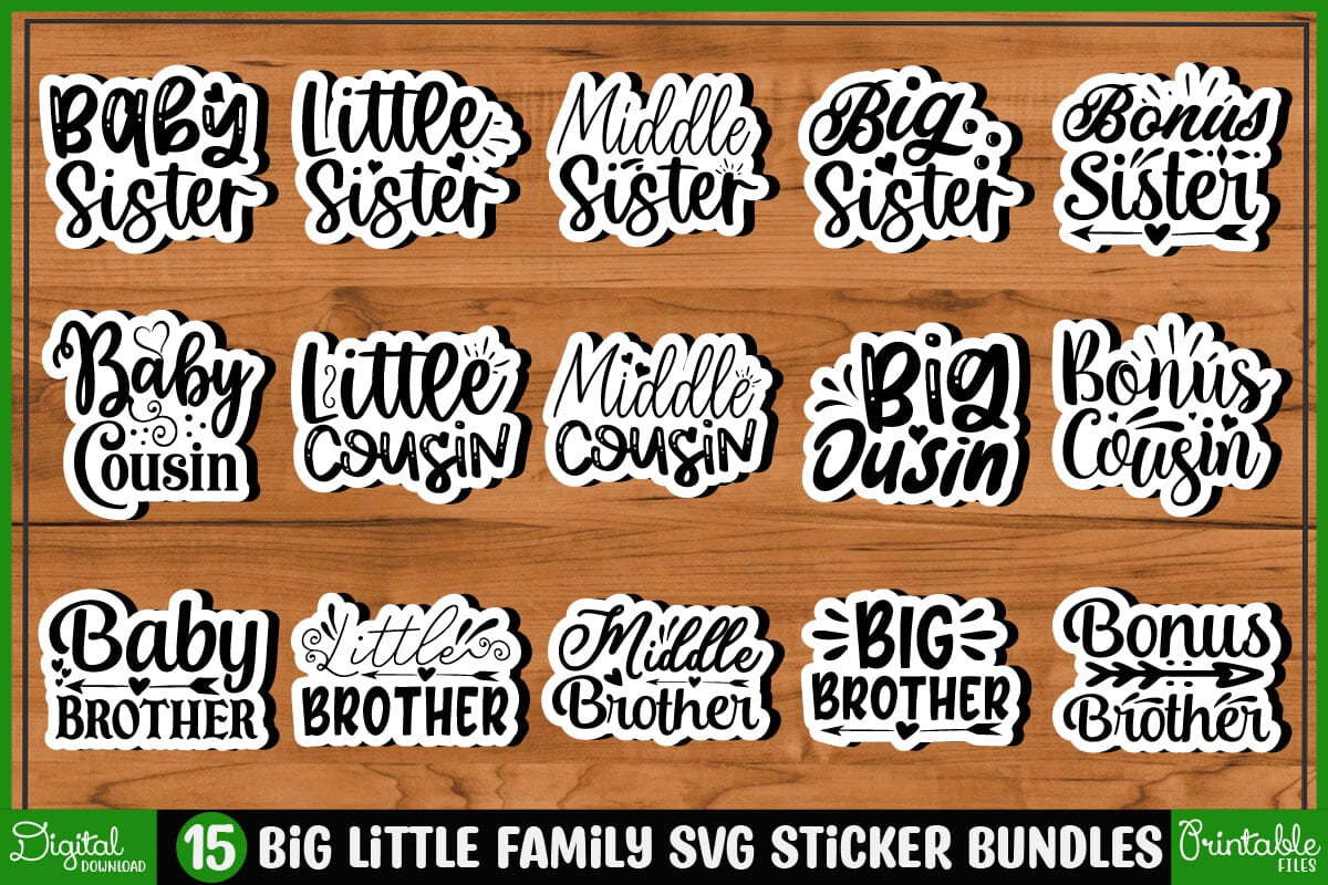 Family SVG Sticker Designs Bundles-Family Svg - Family Cut File ...