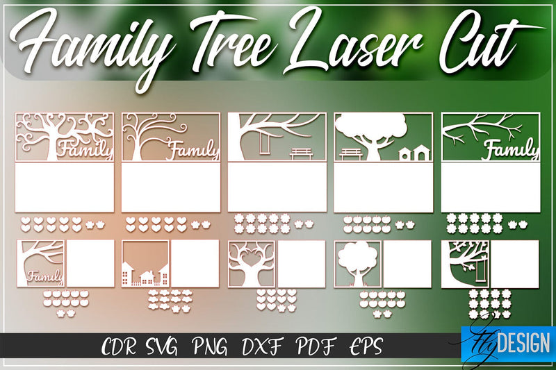 Family Tree Laser Cut SVG | Family SVG Design | CNC Files - So Fontsy