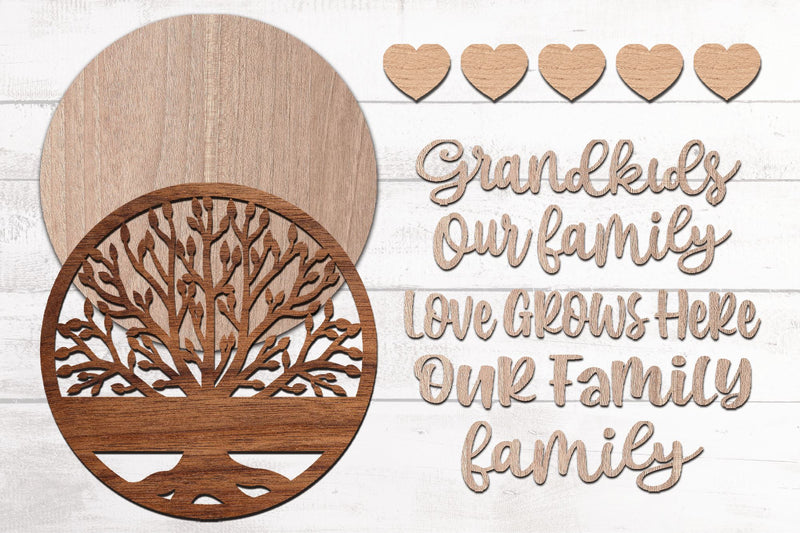 Family Tree SVG | Customizable Family Tree Decor | Laser Cut Files - So ...