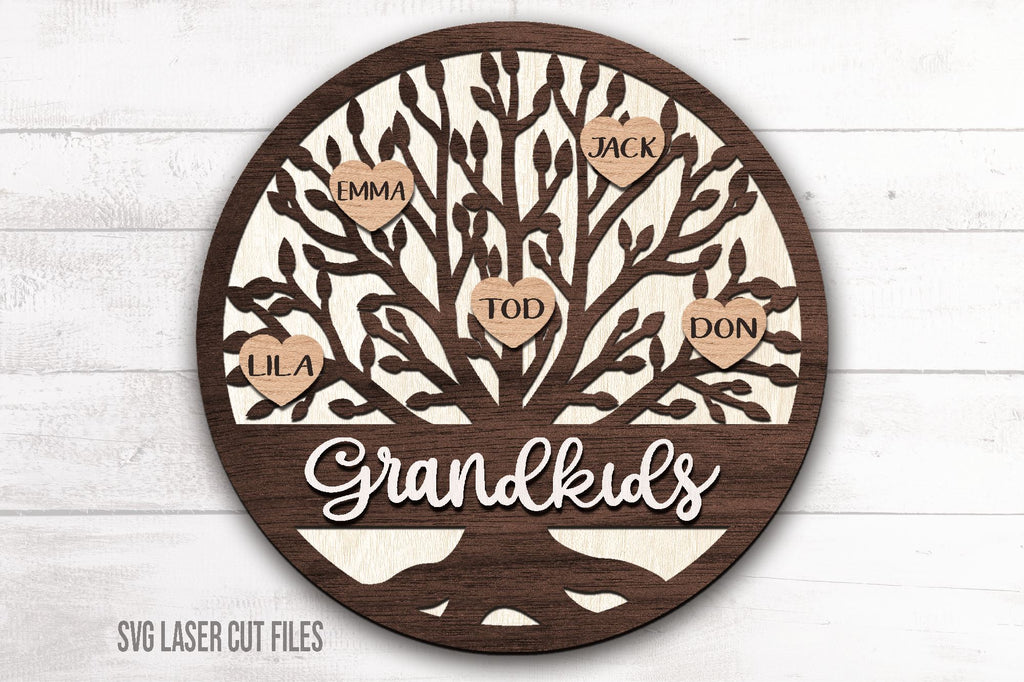 Family Tree SVG | Customizable Family Tree Decor | Laser Cut Files - So ...