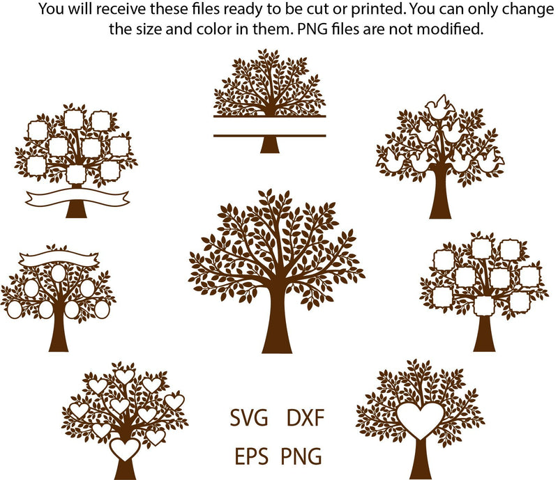 Family Tree SVG For Cutting - So Fontsy