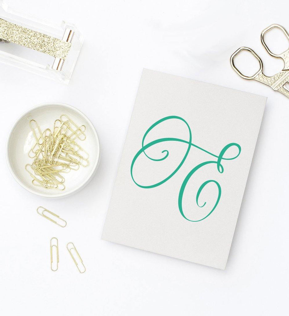Fancy Monogram E Hand Lettered Calligraphy Cut File - So Fontsy