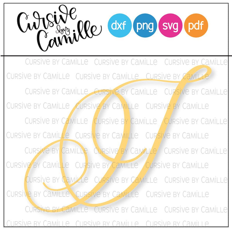 Fancy Monogram I Hand Lettered Calligraphy Cut File - So Fontsy