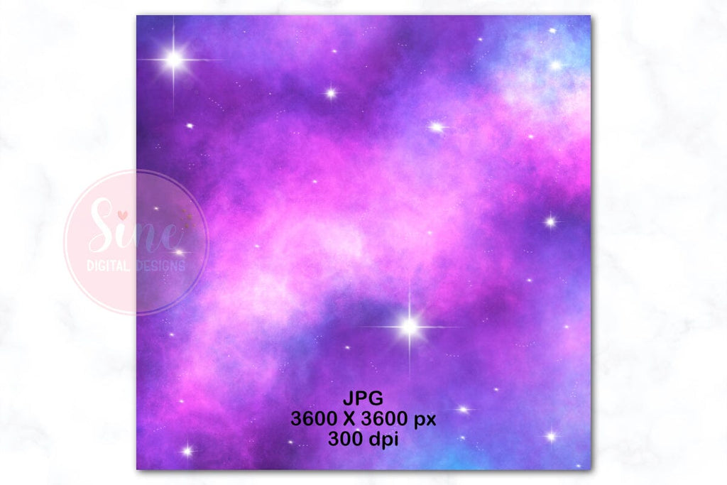 Fantasy Galaxy Space Digital Papers Backgrounds - So Fontsy