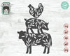 Farm Animal Silhouette Stack SVG Cut File - So Fontsy
