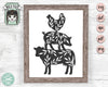 Farm Animal Silhouette Stack SVG Cut File - So Fontsy