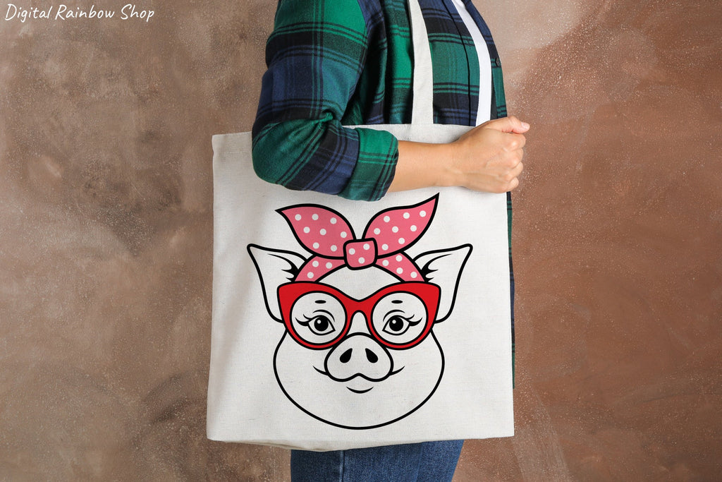 Farm animals svg bundle, animals with glasses and bandana - So Fontsy