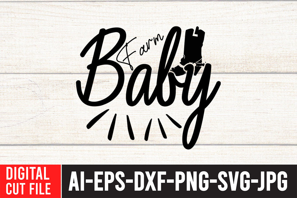 Farm Baby SVG Cut File - So Fontsy