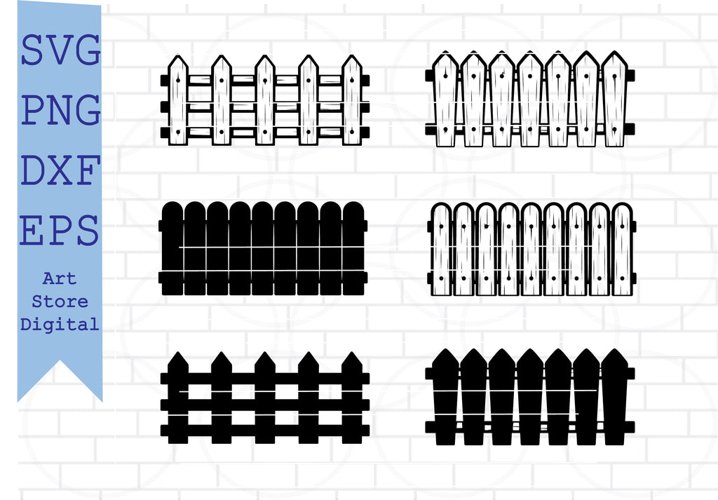 Farm Fence SVG File, Wooden Fence SVG, Rustic Fence svg - Vector Art ...