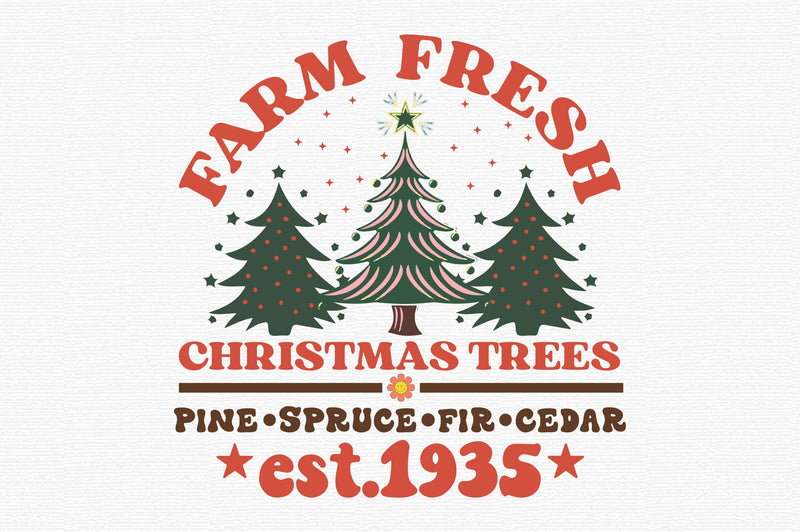 Farm Fresh Christmas SVG Design - So Fontsy