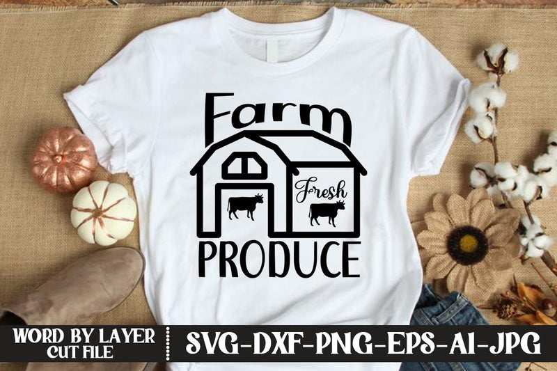 Farm Fresh Produce SVG CUT FILE - So Fontsy